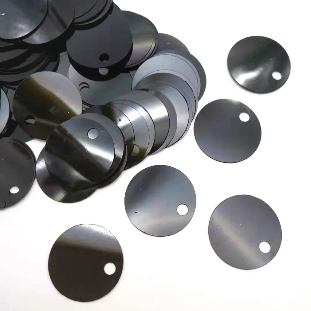 50g Large Round Sequins 20mm PVC Flat Round Paillette For Crafts Light ...