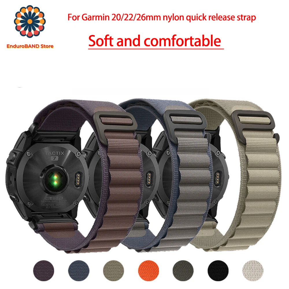 for-Garmin-fenix7S-7X-Nylon-Watch-strap-Quick-Release-for-6X-Pro-Enduro ...
