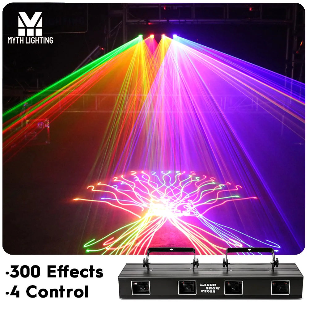 F1066-Series-4-Lens-DJ-Rave-Activated-DMX-Control-Patterns-Scan-Lights ...