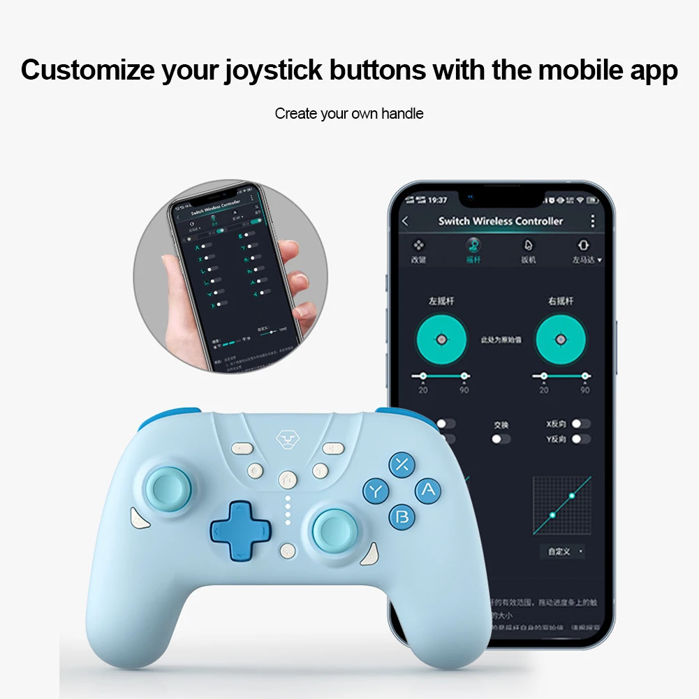 Game-Controller-Bluetooth-Compatible-with-Dual-Hall-Effect-Joystick ...