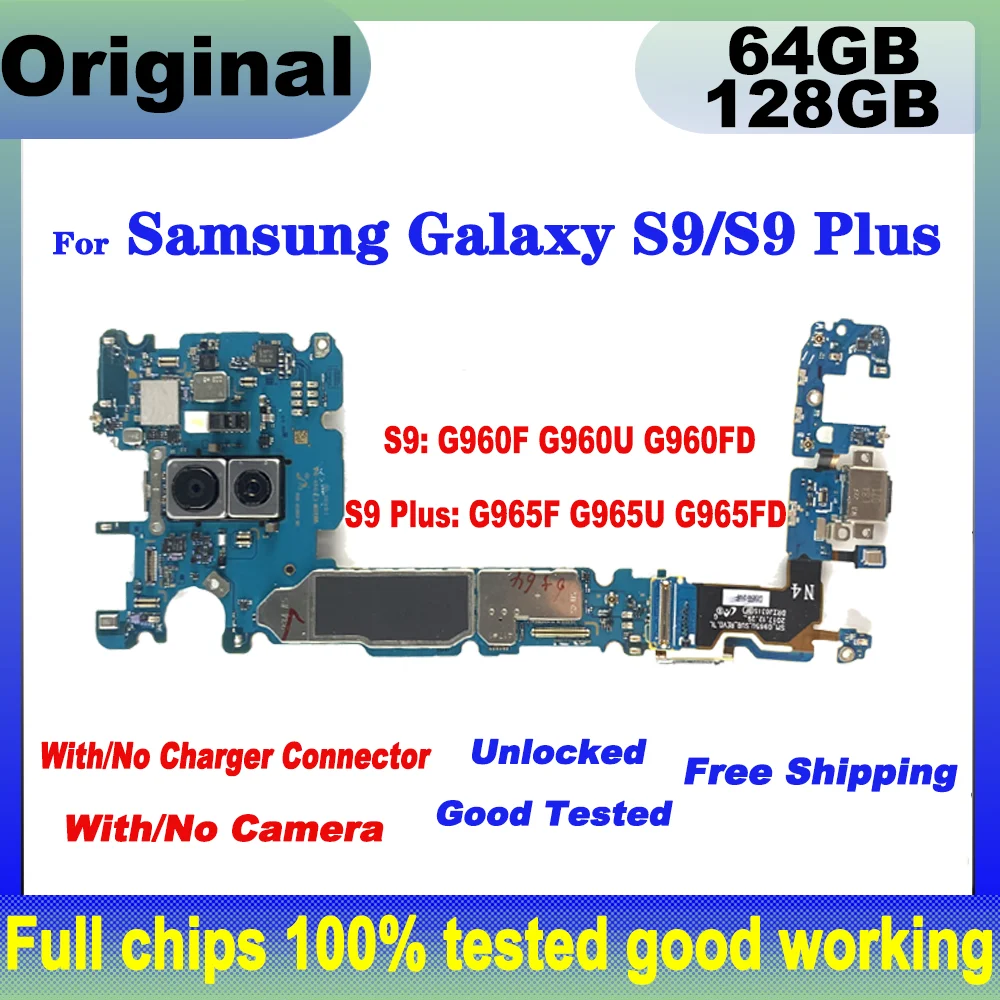 ปลดล็อคต้นฉบับสำหรับ Samsung Galaxy S9 Plus G965U 64GB 128GB เมนบอร์ด ...