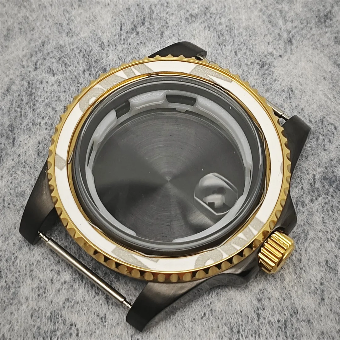 40MM-Black-Gold-Watch-Case-for-8215-2813-3804-NH35-NH36-Movement ...