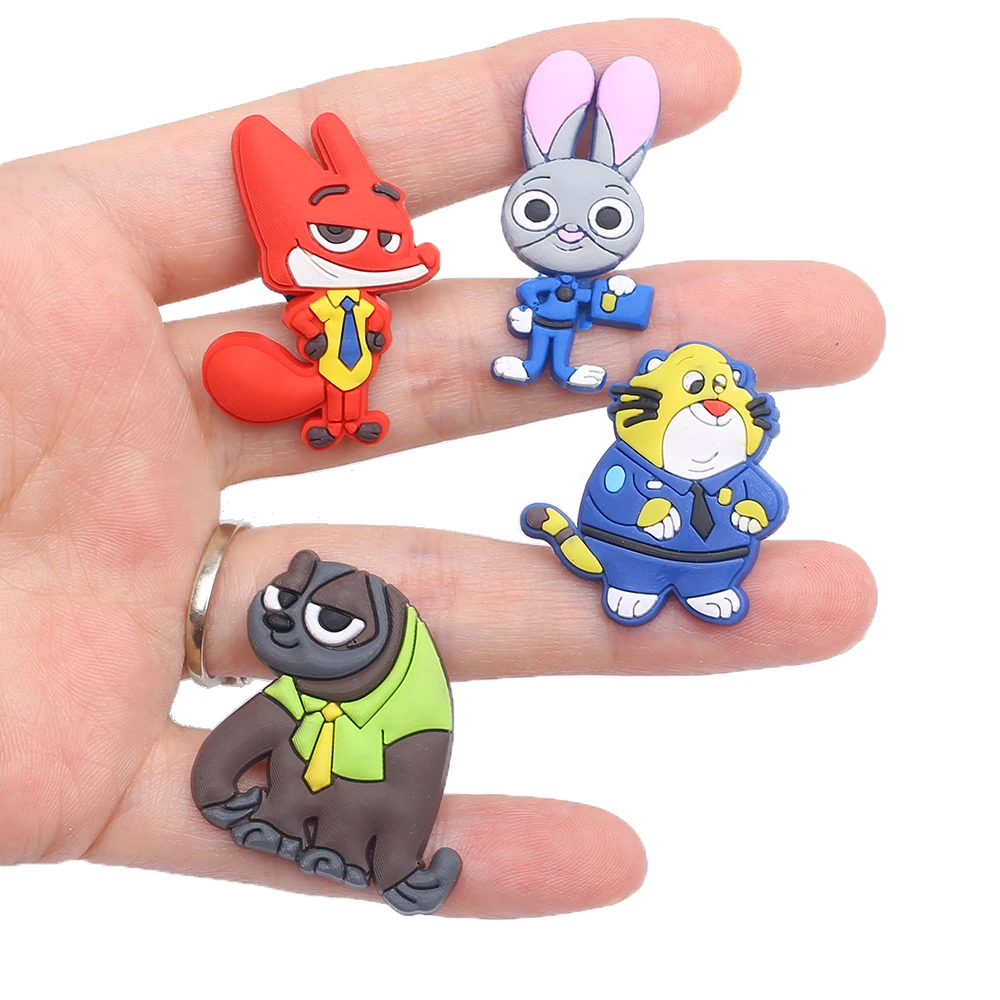 cartoon-1-4pcs-Zootopia-Shoes-Decorated-pvc-shoes-charm-selling ...