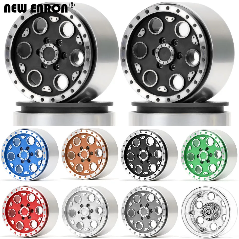 NEW-ENRON-2-2-4Pcs-Alloy-6-Holes-Beadlock-Wheels-Hub-Rim-for-RC-Crawler ...