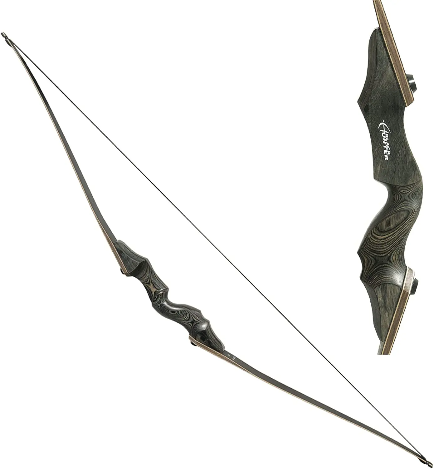 Black-Hunter-Archery-Takedown-Recurve-Bow-American-Longbow-Adult-Right ...
