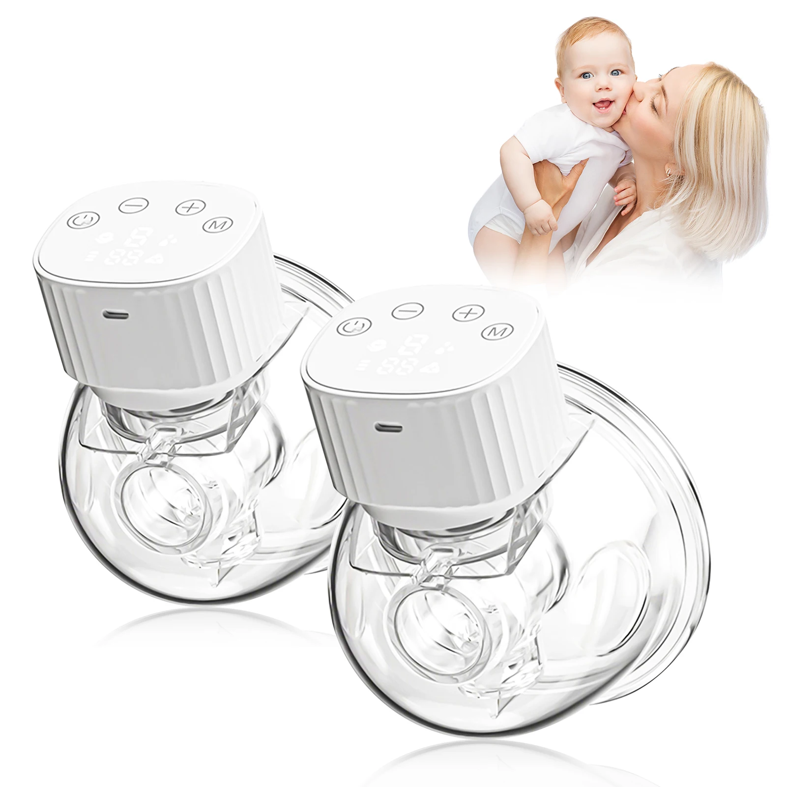 YD-1193-Wearable-Invisible-Electric-Breast-Pump-Hands-Free-Portable ...