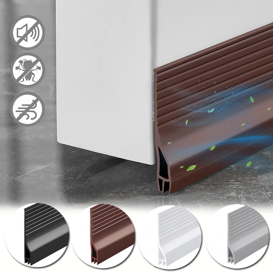1M Door Bottom Seal Strip Weatherstrip for Home Interior Doors Noise ...