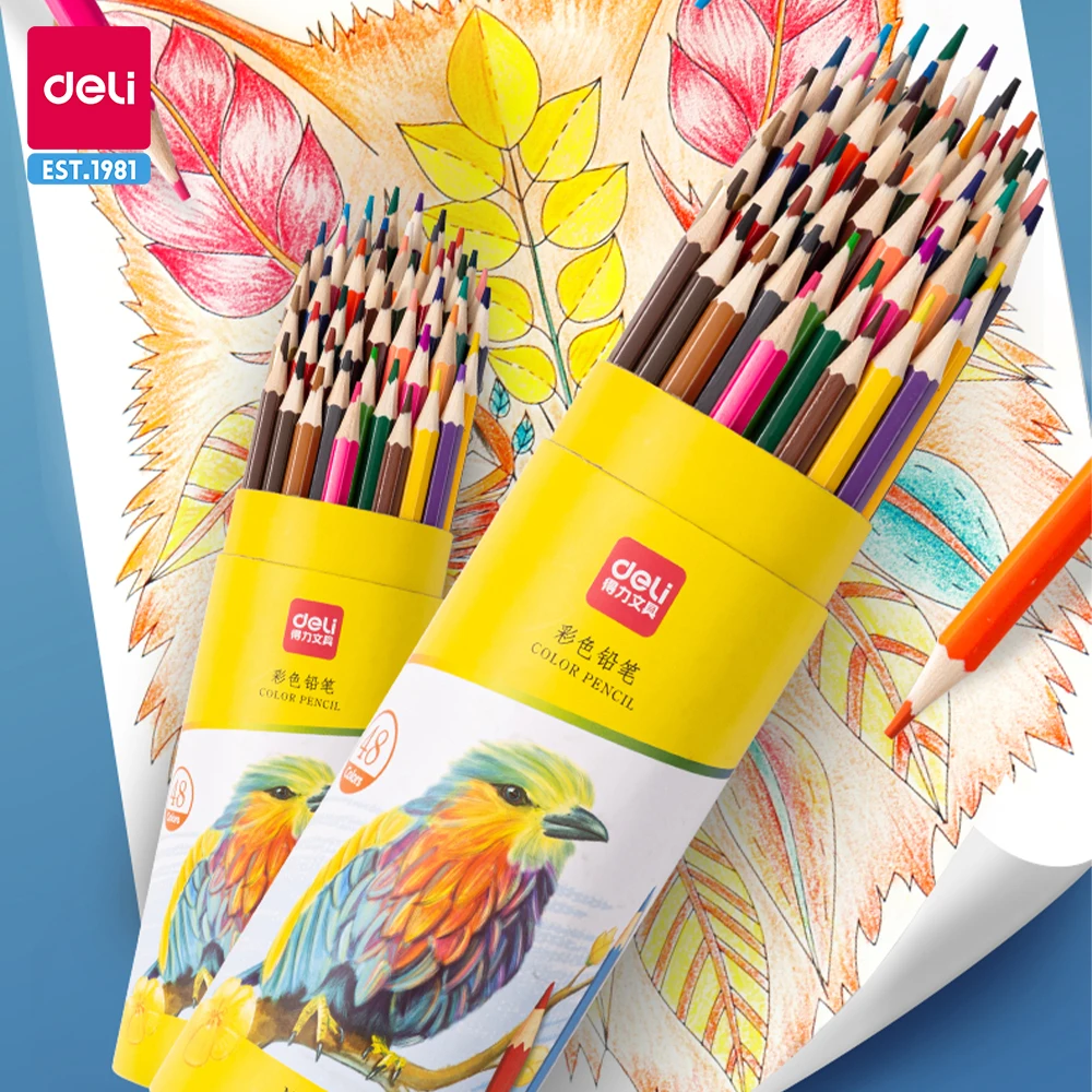 Deli-Colored-Pencil-Barreled-Oily-Color-Pencil-Set-Lead-Drawing-Cartons ...