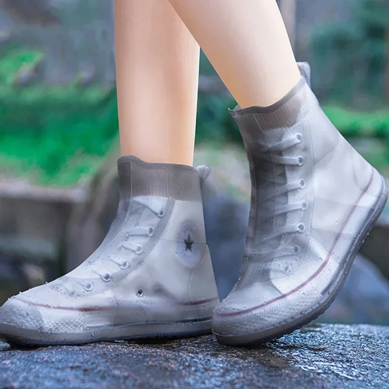 Waterproof-Silicone-Shoe-Cover-High-Top-Rain-Boots-Cover-Non-slip-Shoes ...