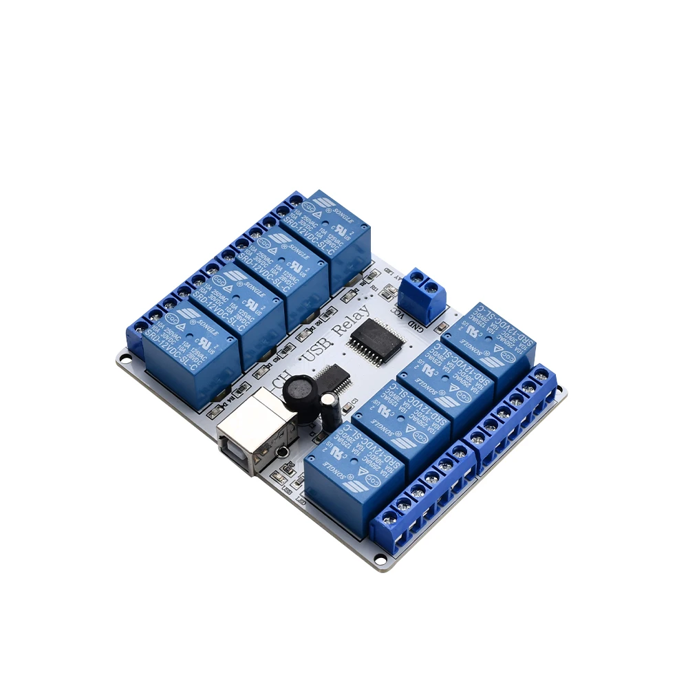 24v Relay Module 8 Channel USB Relay Board - 24VDC Control For Home ...