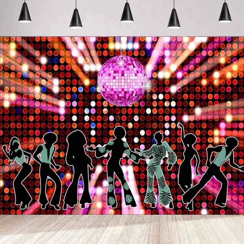 70s-80s-90s-Disco-Fever-Dancers-Party-Photography-Backdrop-Let-s-Glow ...