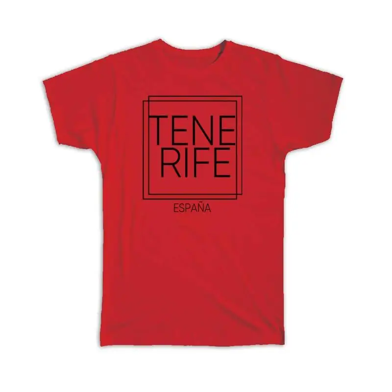 TENERIFE Spain Square Modern Minimalist Font T shirt - AliExpress 200000343