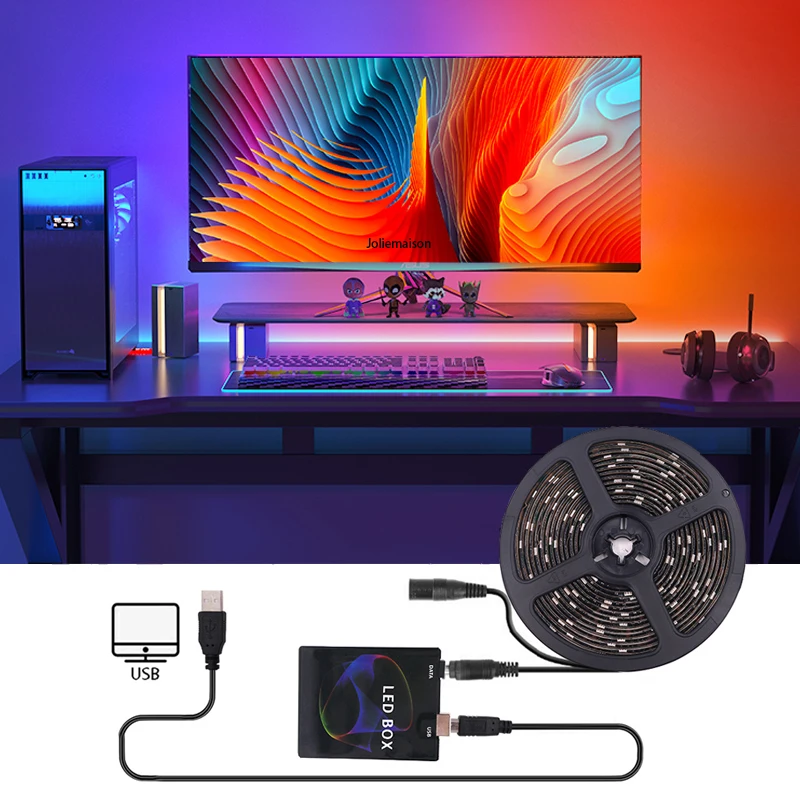 Ws2812b Rgb Led Strips Pc | Dream Screen Led Light | Led Strip Pc Game ...