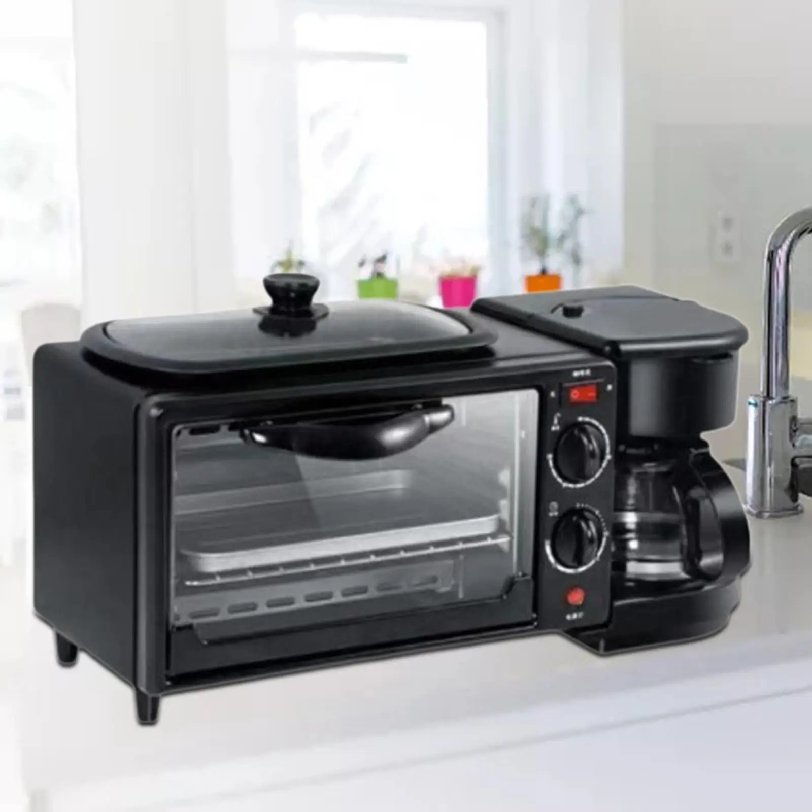 3-in-1-Breakfast-Machine-Non-Stick-Griddle-Toasters-Oven-Portable-with ...