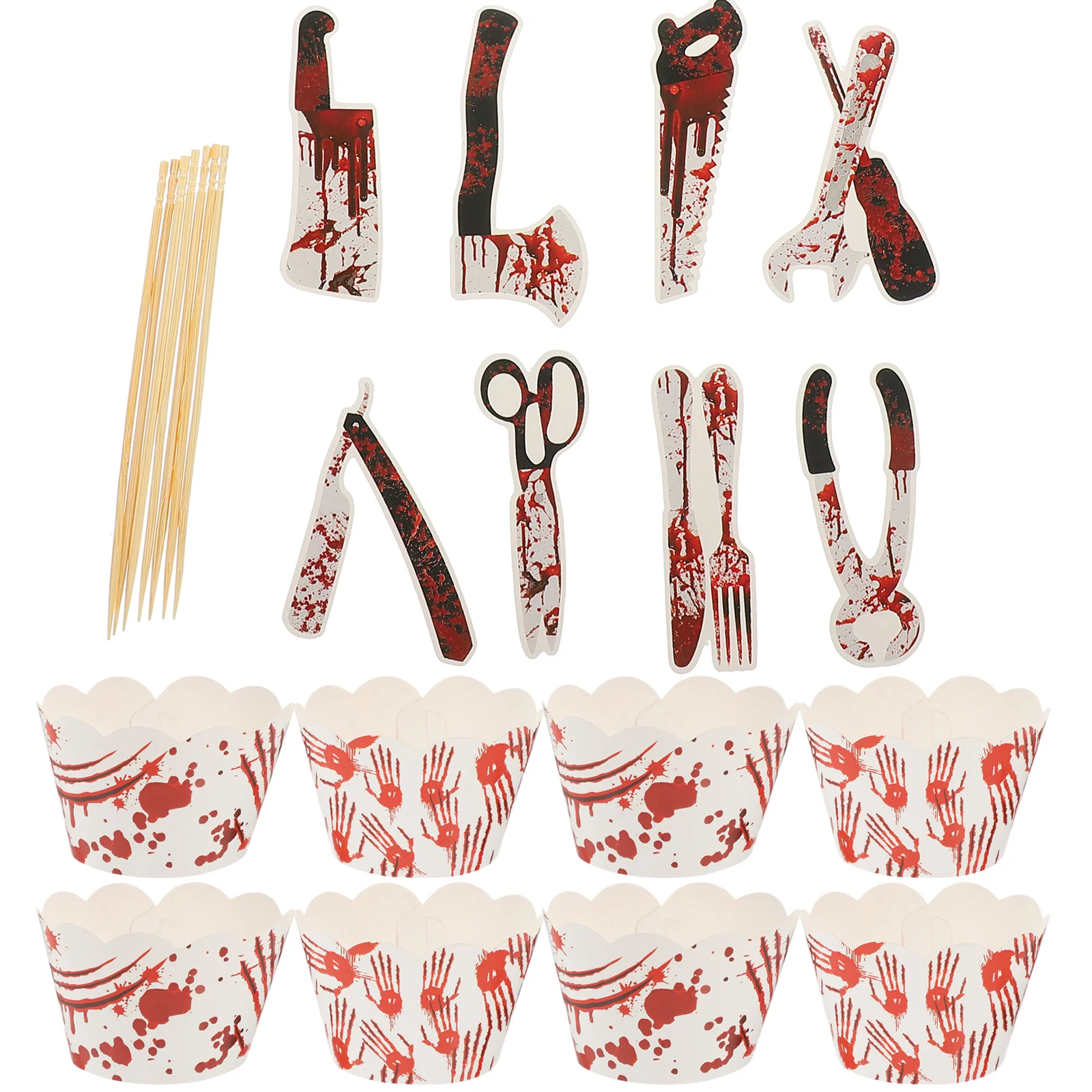Halloween-Cupcake-Toppers-Wrappers-Bloody-Horror-Knife-Cake-Dessert ...