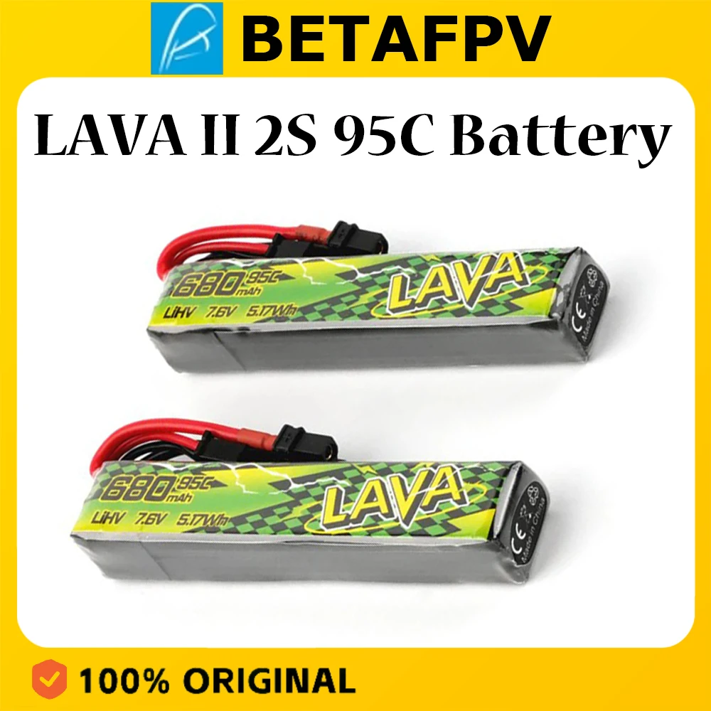 BETAFPV LAVA II 2S 580mAh/680mAh 95C 7.6V Battery(2PCS) for Pavo Pico ...