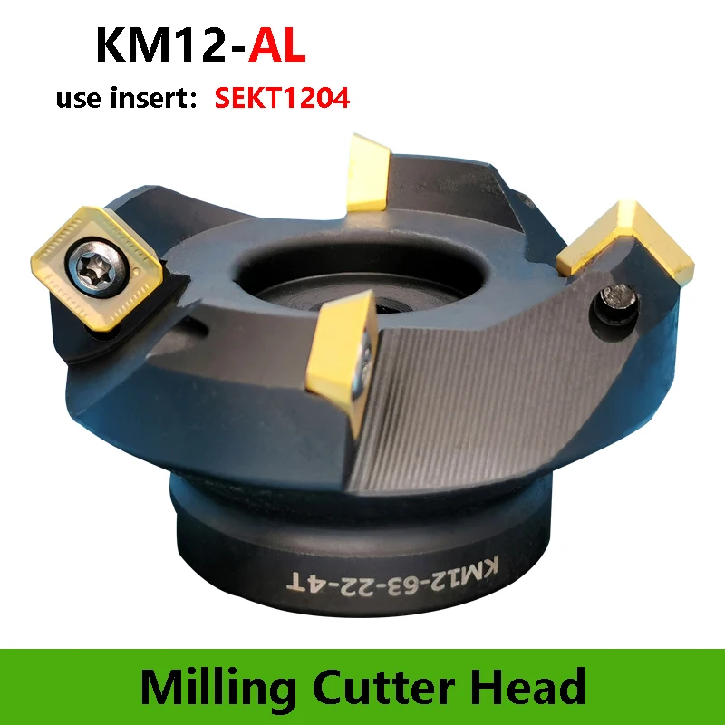 LIHAOPING-45-Degree-KM12-Black-Face-Milling-Cutter-Head-50-63-80-100mm ...