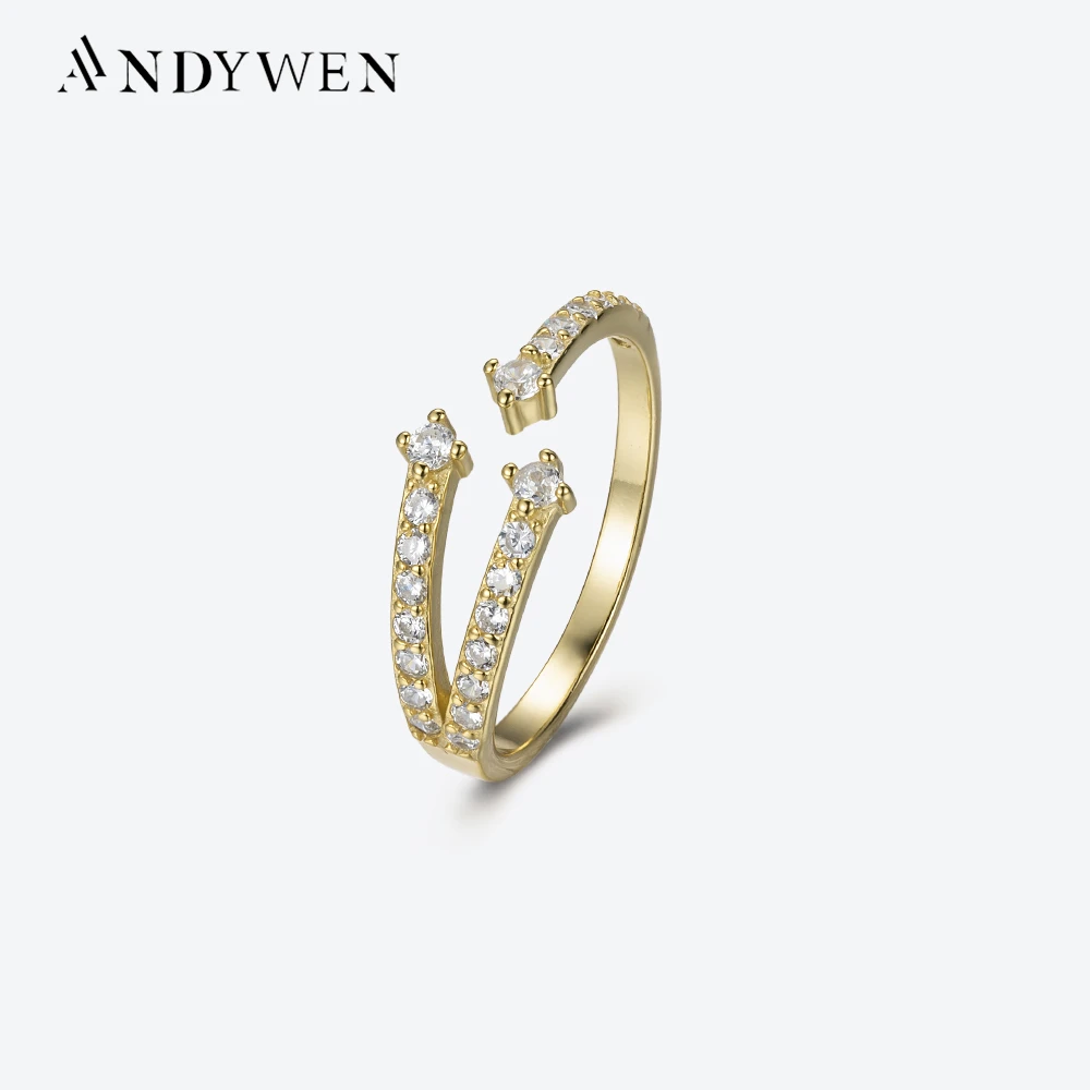 925 Sterling Silver Ring | Silver Ring Andywen | Gold Ring Regular ...