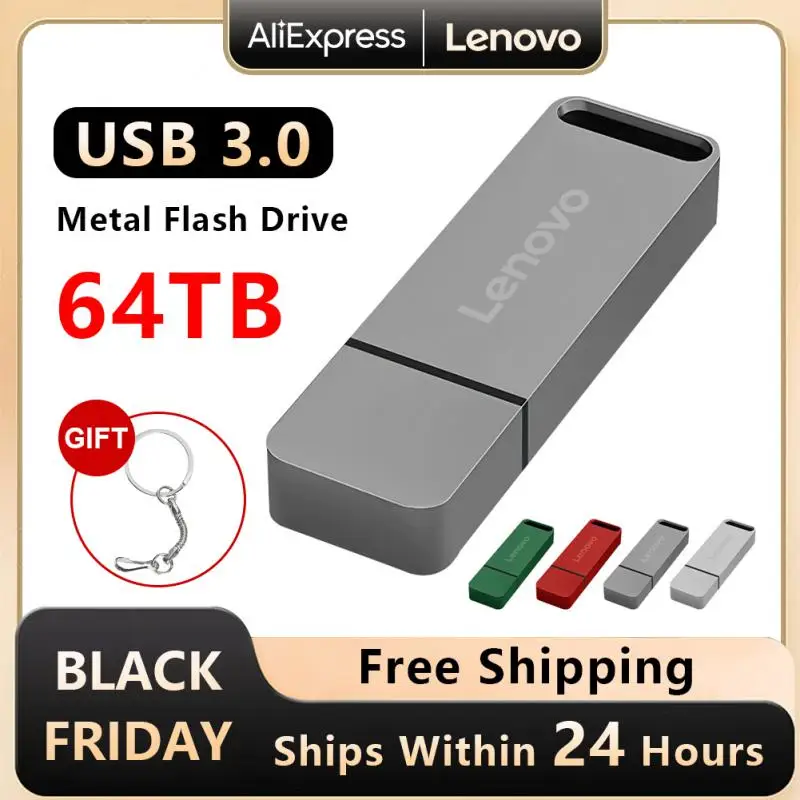 Lenovo-High-Speed-USB-Flash-Drives-Pen-Drive-de-Metal-Pendrive-SSD-Port ...