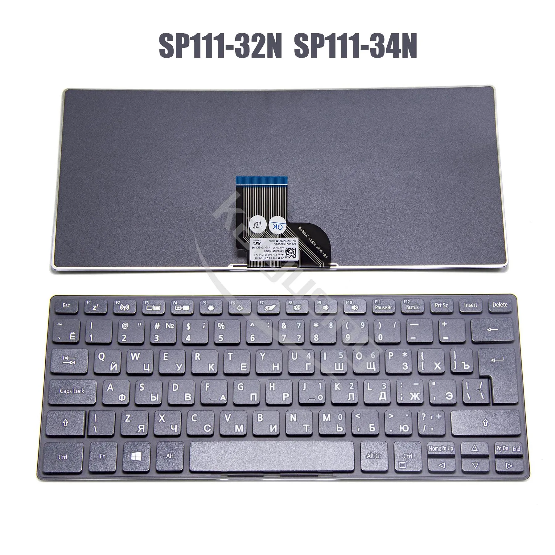 Russian-Keyboard-for-ACER-SPIN-1-SP111-32N-SP111-34N-SP111-32-SP111-34 ...