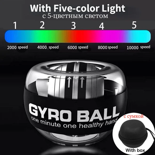 Wrist Ball Self-Starting Gyroscope Powerball Gyro Power Hand Ball ...