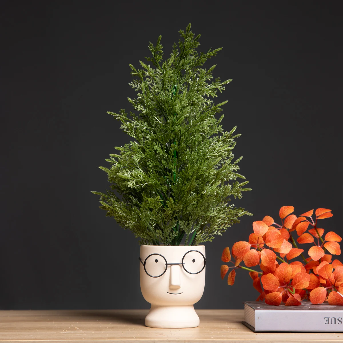 45cm Small Artificial Christmas Tree Green Fake Pine Desktop Christmas ...