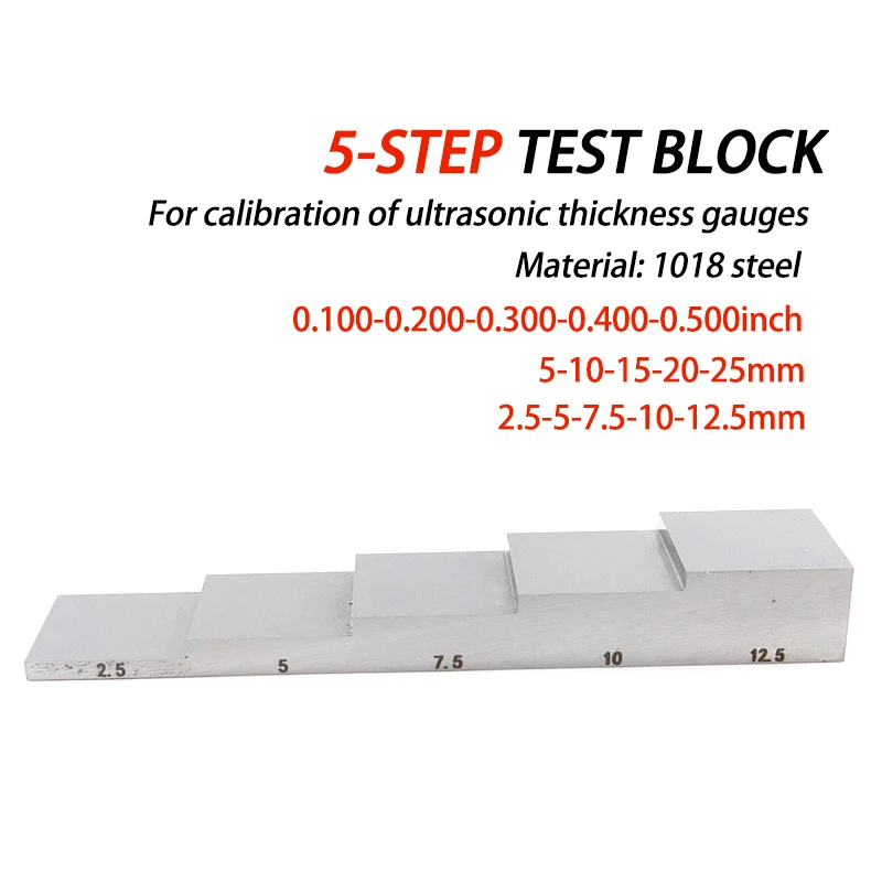 Ultrasonic-thickness-gauge-5-step-step-test-block-1018-carbon-steel ...