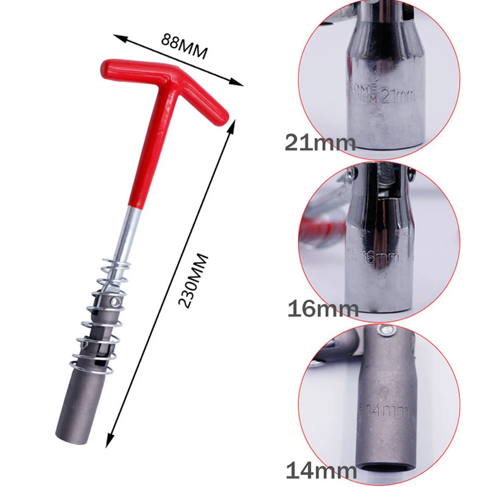 14mm-16mm-21mm-T-handle-Engine-Spark-Plug-Remover-Long-Extended-Socket ...