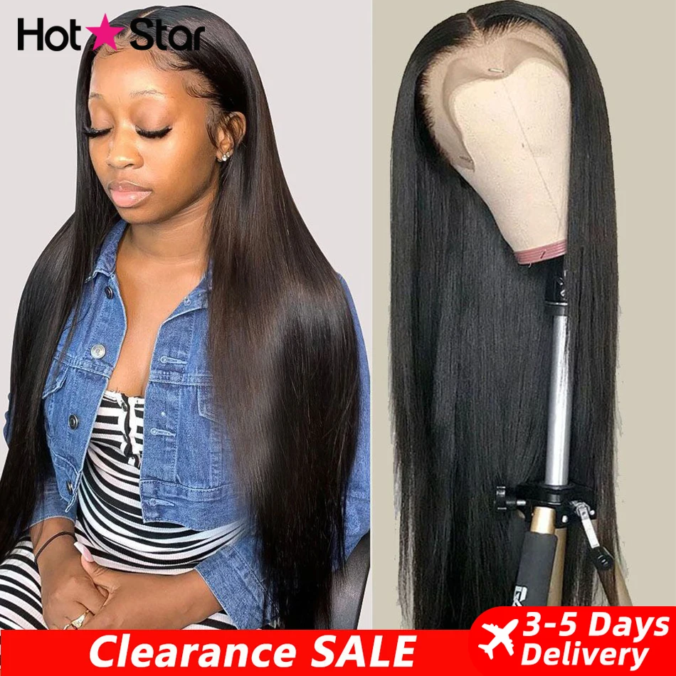 HD Lace Front Human Hair Wigs Straight 13x4 13x6 Transparent Lace ...
