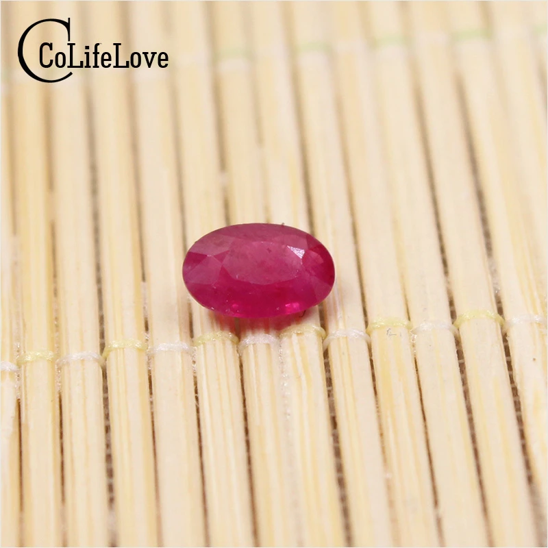 100% Natural Ruby Loose Gemstone 4mm*6mm 0.4ct Oval Cut Genuine Ruby ...