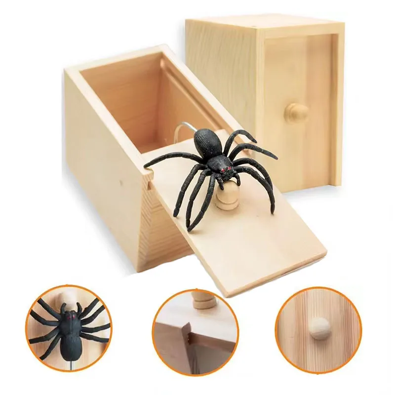 Spider-Prank-Box-Funny-Pop-Out-Spider-Wooden-Scare-Box-Toy-Hilarious ...