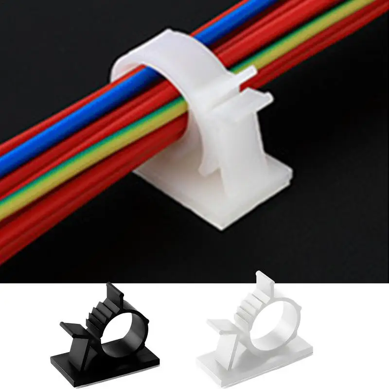 10pcs Wire Management Clip Adjustable Adhesive Cable Ties Cable Clip ...