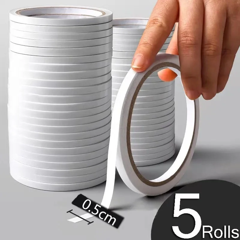 5 Rolls Double Sided Adhesive Tapes Home Office Supplies 8m Length ...