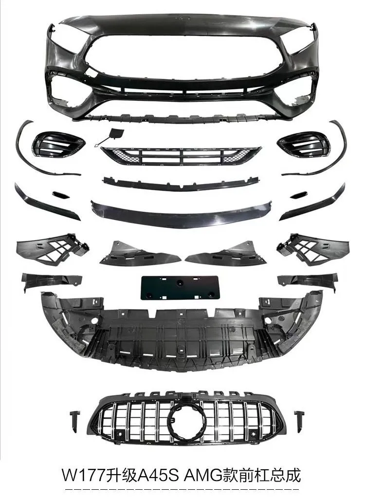 Front Bumper surround Body kit Grille cover frame for Mercedes-Benz A ...