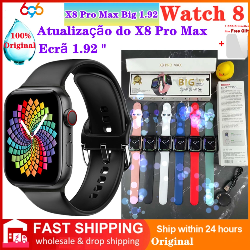 2/3/4/5/6PCS X8 Pro Max Smart Watch 1.92 inch Dialing Sports Sleep ...