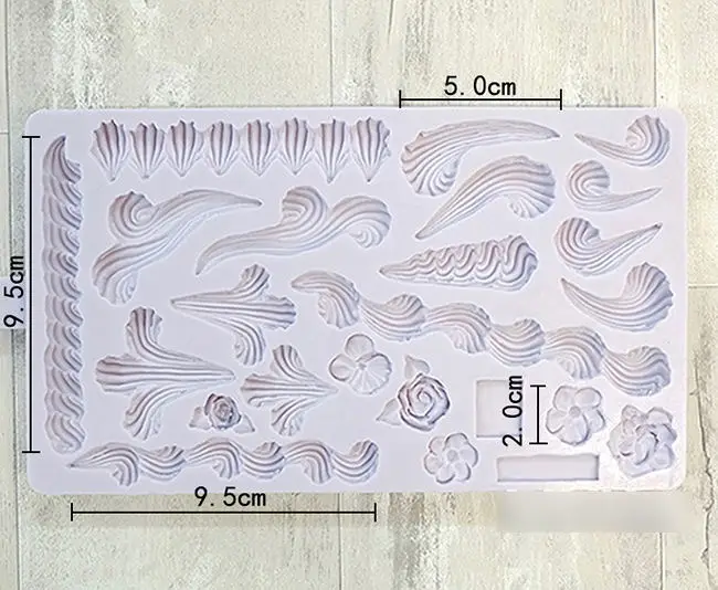 Mold-Silicones-Fondant-Cake-Mold-Silicone-Royal-Frosting-Trim-Pattern ...