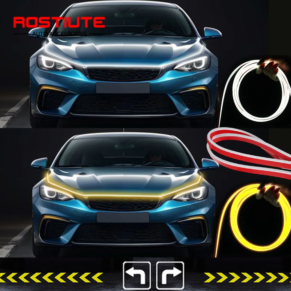 Car Hood Lights Strips Flexible Exterior Car Led Ambient Light ...