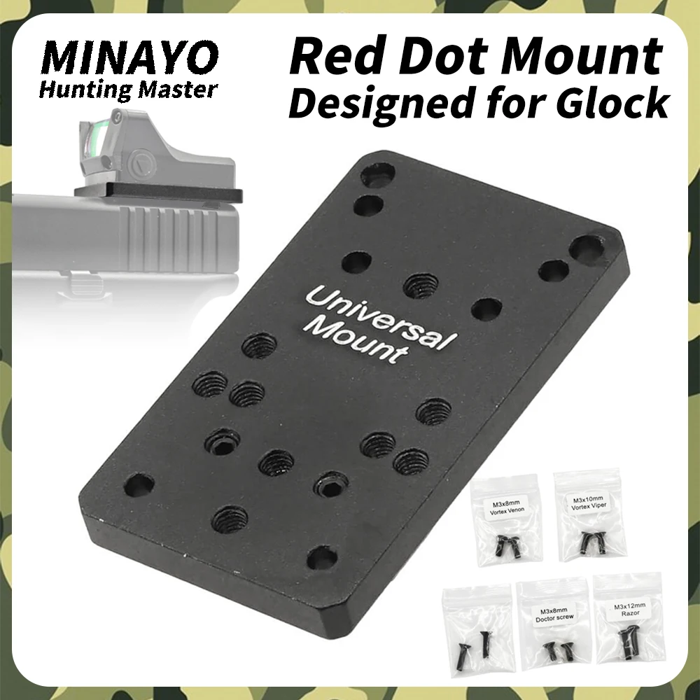 Universal-Rear-Red-Dot-Sight-Mount-Plate-Base-For-GLOCK-Pistol-Tactical ...