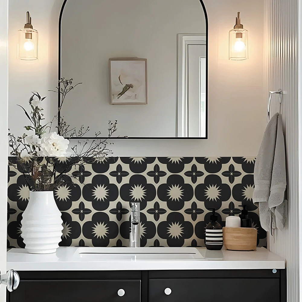 10 PCS Moroccan Style Tile Sticker, DIY Murals, Tile Waterproof Oil ...