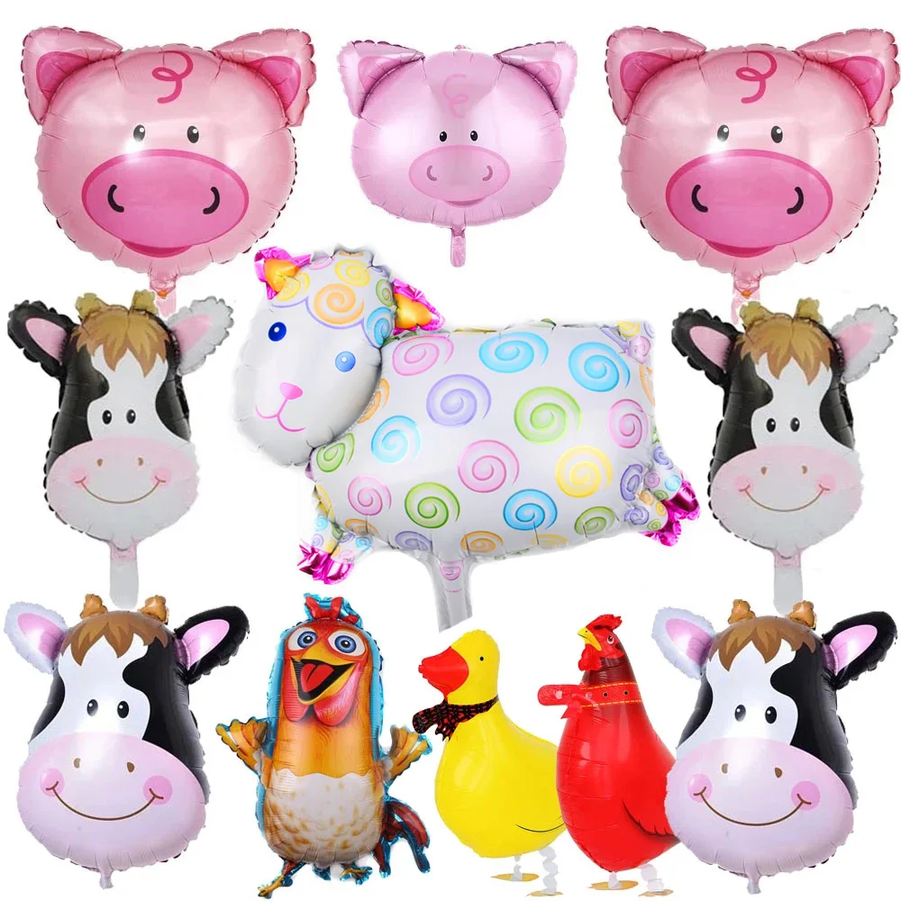 Globos-de-cerdo-de-animales-de-granja-decoraci-n-de-fiesta-de-cumplea ...