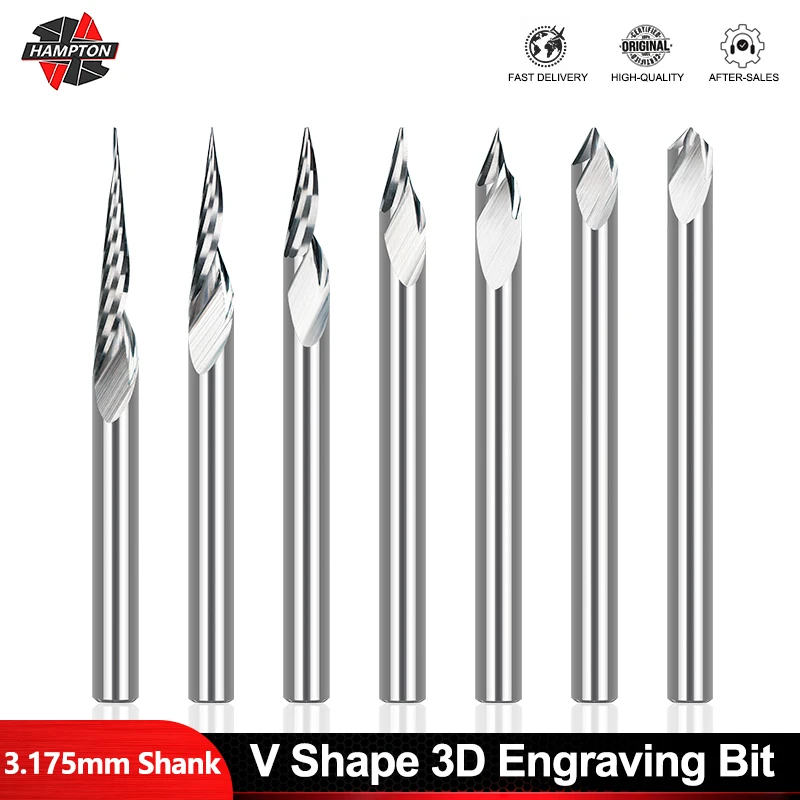 1pc-3-175mm-Shank-V-Shape-Tip-Carving-Cutter-20-30-45-60-Degrees ...