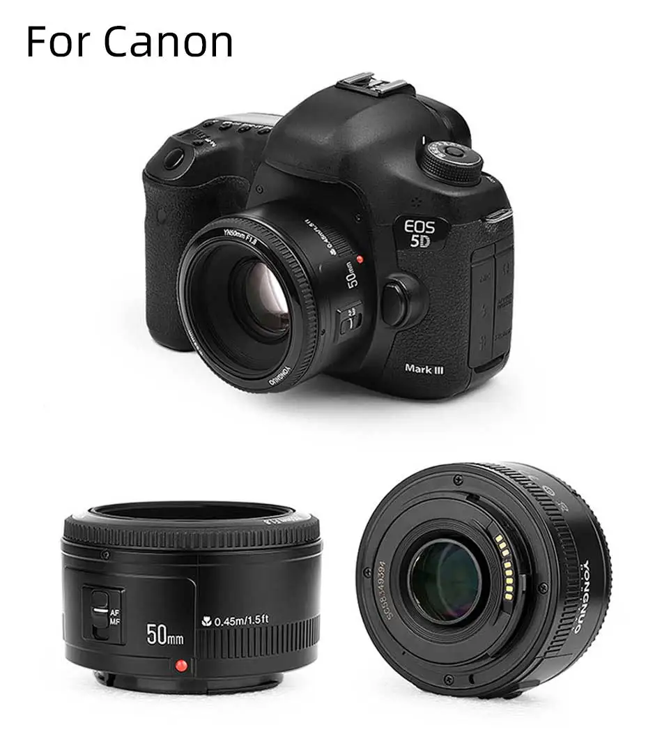 Yn50Mm F1.8 Large Aperture Auto Focus Small Lens for Nikon D3000 Canon ...