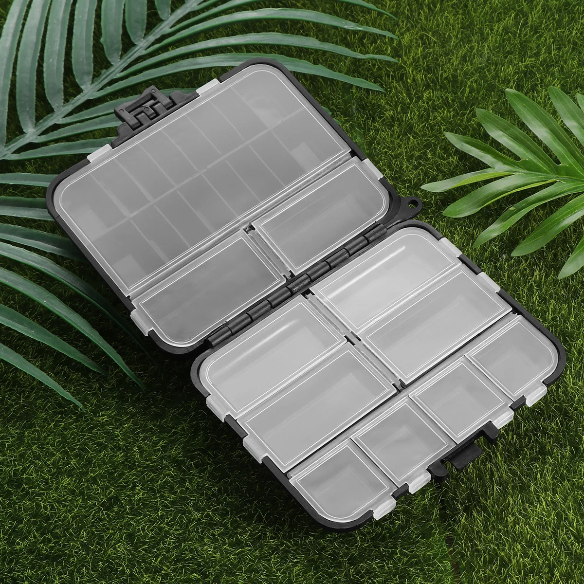 Fishing Tackle Container Black Large Capacity Plastic Box for ...