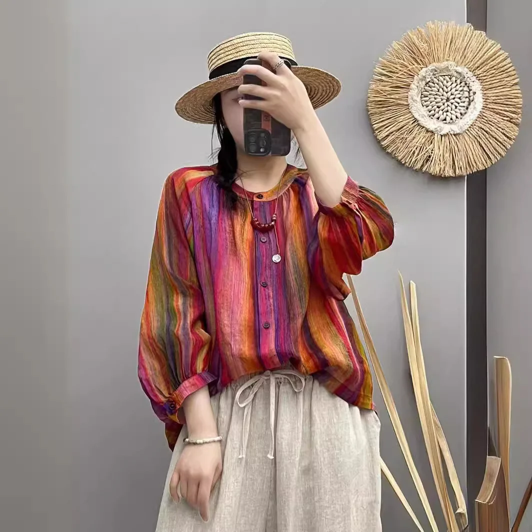 Fine-elegant-blouses-women-clothing-summer-2024-vintage-long-sleeve ...