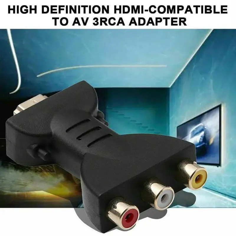 HDMI To RCA Adapter Red White Yellow HDMI TO AV Converter RCA Ports ...