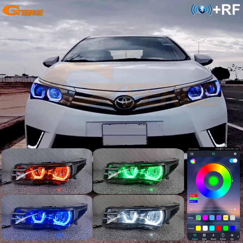 For-Toyota-Corolla-ALTIS-E17-E18-2013-2019-Bluetooth-App-Multi-Color ...