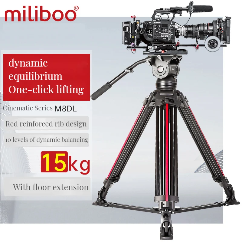 Miliboo-M8L-Trip-De-C-mera-De-V-deo-Profissional-Alum-nio-Fibra-De ...
