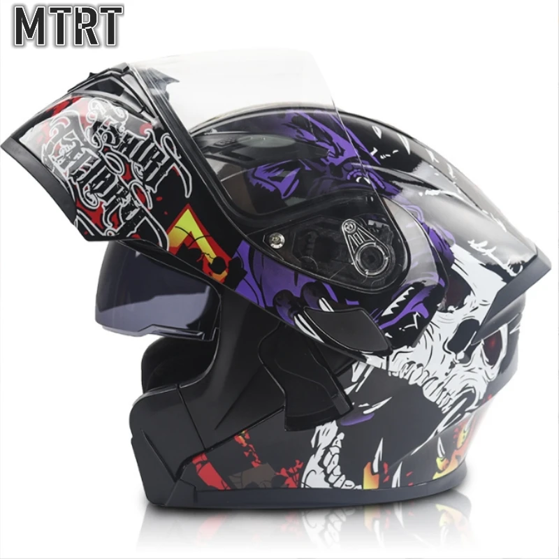 Motorcycle-Helmet-Double-Lens-Cross-Section-Helmet-Safety-Modular-Flip ...