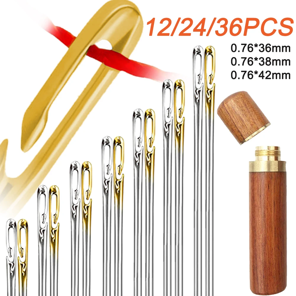 12-24-36Pcs-Blind-Needles-Stainless-Steel-Self-Threading-Needle-Set-DIY ...