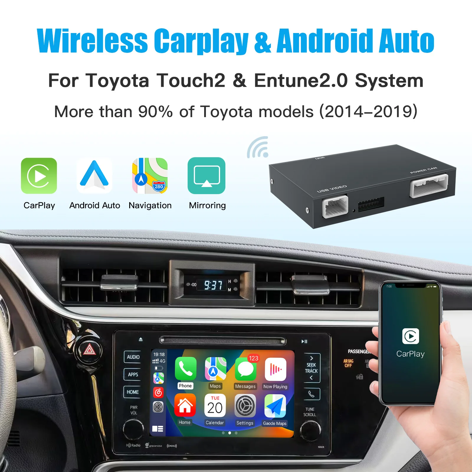 Carplay-inal-mbrico-para-TOYOTA-Android-Auto-TOYOTA-touch2-Corolla ...